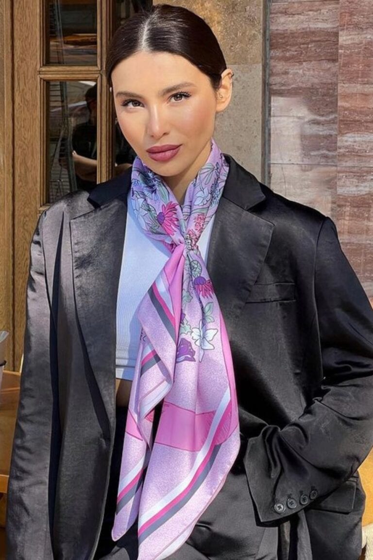 15 Ways to Style A Silk Scarf With Your Outfits To Look Chic